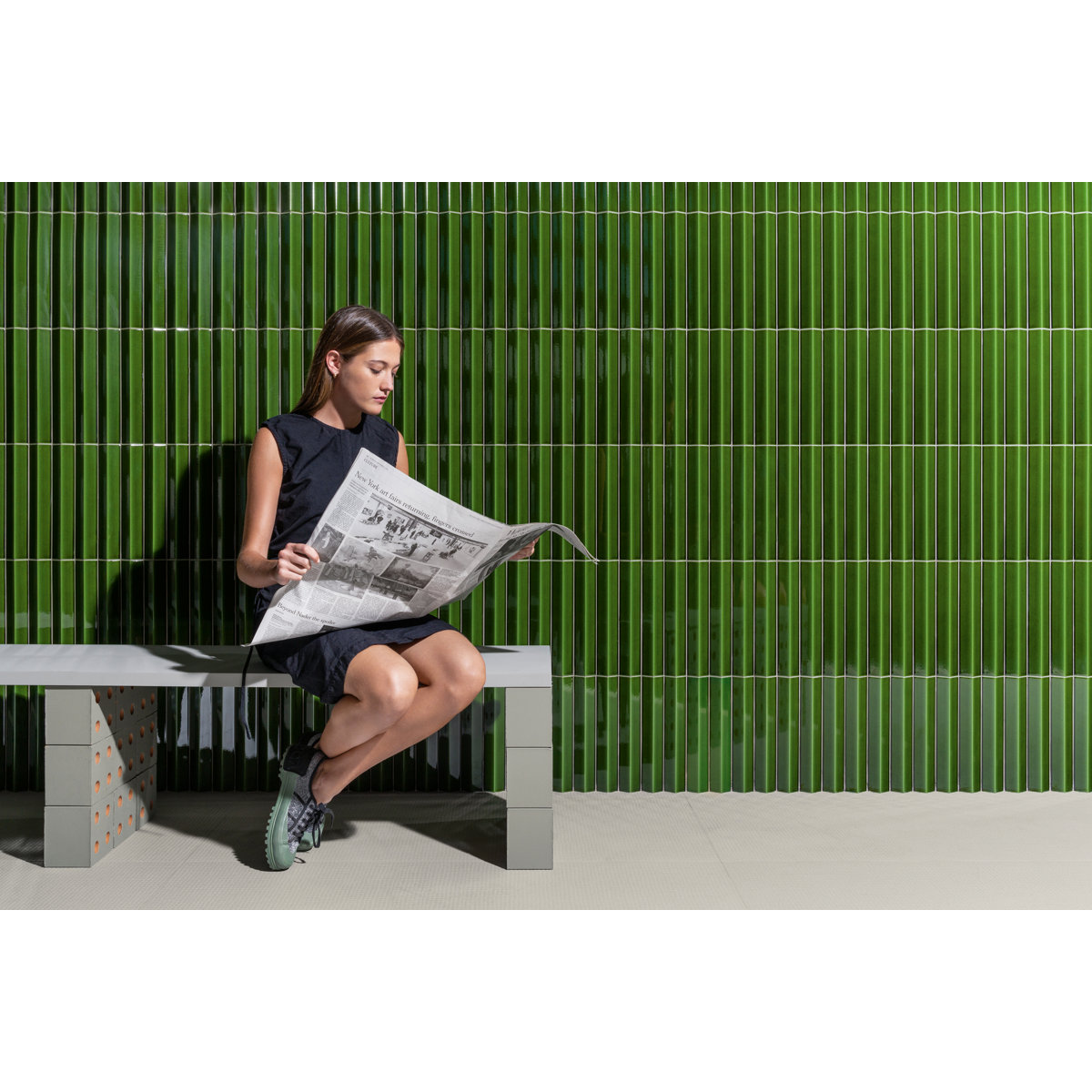 Mutina Rombini Triangle Small Glossy 1" x 12" Novelty Mosaic Tile | Perigold